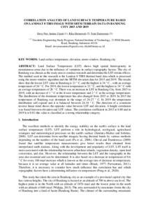 CORRELATION ANALYSIS OF LAND SURFACE TEMPERATURE BASED ON LANDSAT 8 TIRS IMAGE WITH SRTM TERRAIN ...